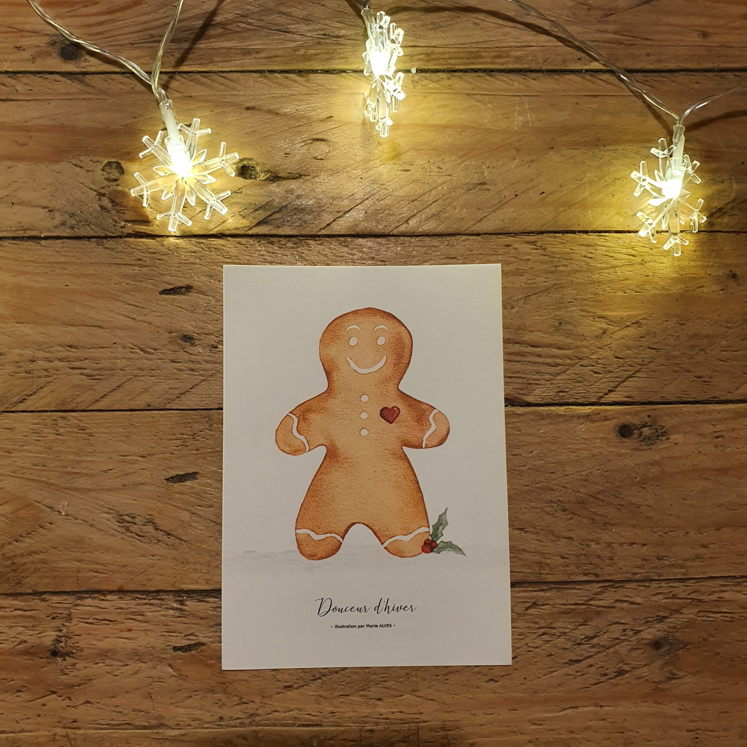 Bonhomme biscuit - Edition Douceur d'Hiver - Marie Alves Illustration